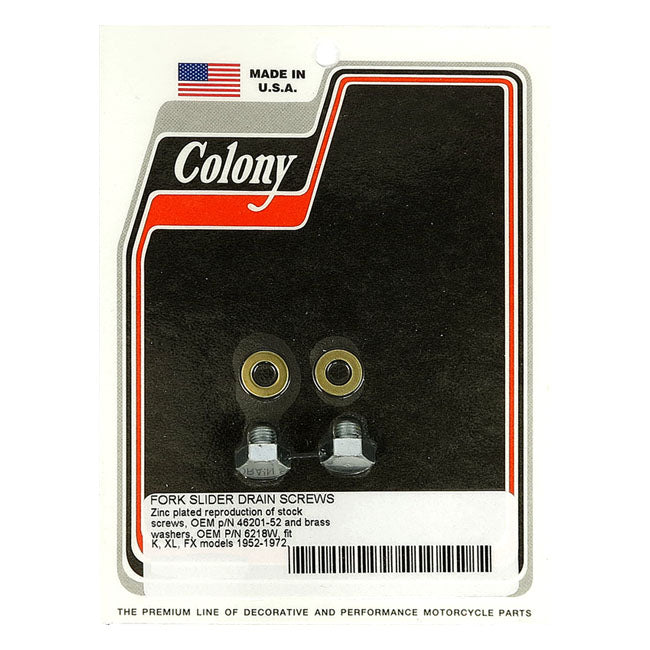 Colony Drain Screws Fork Slider K, XL, FX 52-72