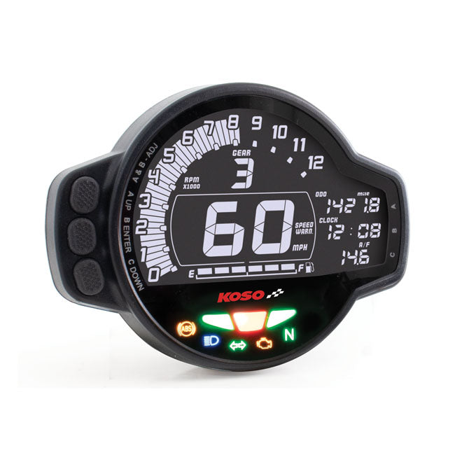 Koso MS-01 Multi-Function Speedo/Tachometer Universal