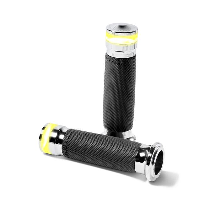 PM Contour Vision LED Turn Signal Motorcycle Grips HD TBW